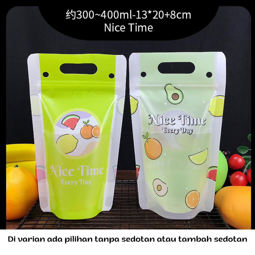 Jual Standing Pouch Minuman Kekinian 400ml 500ml l Plastik Ziplock Klip Matte | Shopee Indonesia
