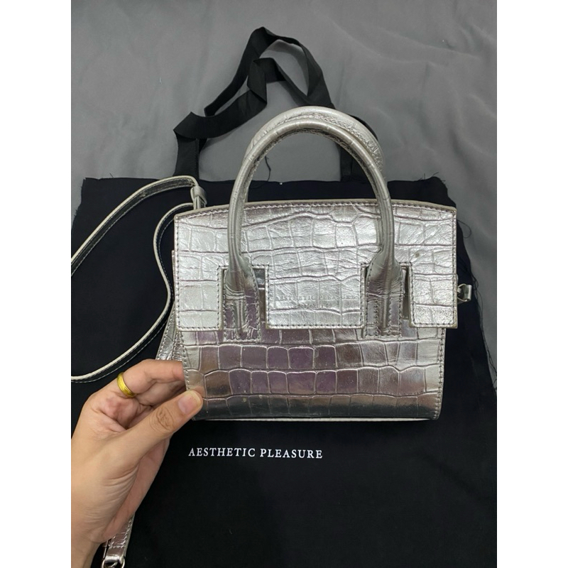 Jual Aesthetic Pleasure Micro Isolation Croc Silver (preloved) | Shopee Indonesia