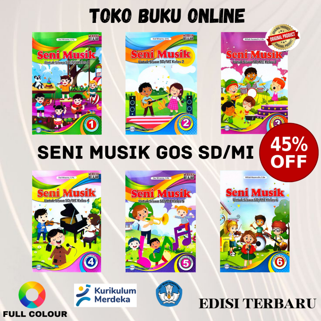 Jual Buku Siswa Pendamping SENI MUSIK Kelas 1,2,3,4,5,6 SD/MI Kurikulum Merdeka (GOS) Global ...
