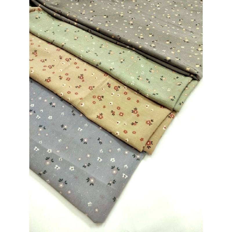 Jual Kain Yoryu Mango Crinkle Cringkle Premium motif | Shopee Indonesia