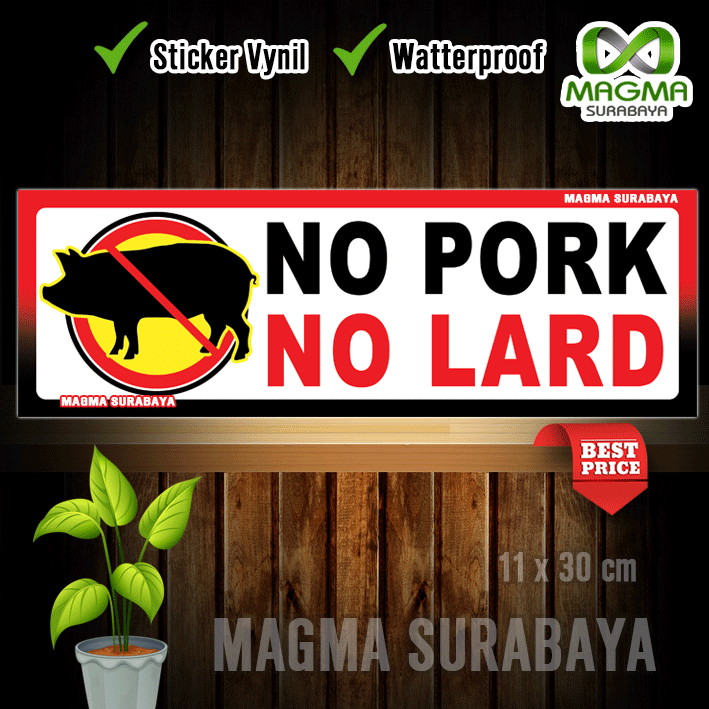 Jual Stiker No Pork No Lard | Shopee Indonesia