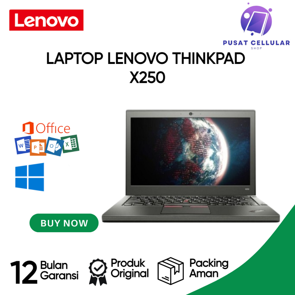 Jual Laptop Lenovo Thinkpad X250 Core i5 Gen 5 Ram 8GB/512GB Free Tas ...