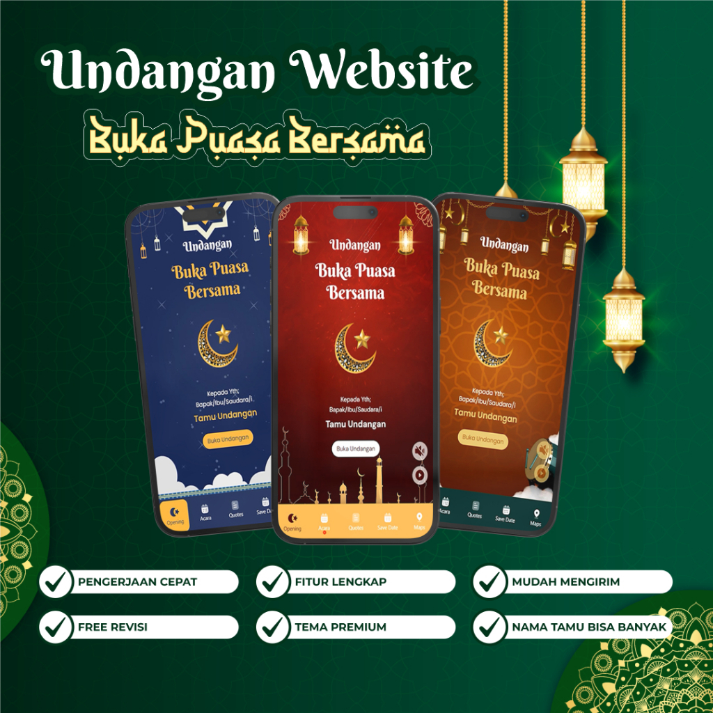 Jual Undangan Website Halal Biahalal / Reuni, undangan buka bersama ...