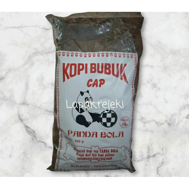 Jual Kopi Bubuk Cap Panda Bola 500 gram khas Selatpanjang / Kopihun ...