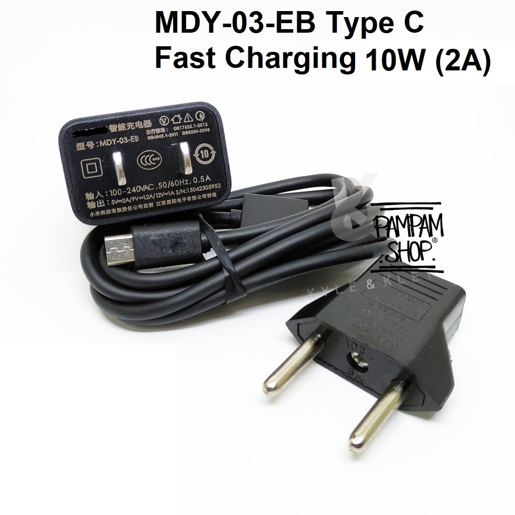 Jual Travel Charger Type C Fast Charging MDY-03-EB MDY03EB 10W 2A Quick ...