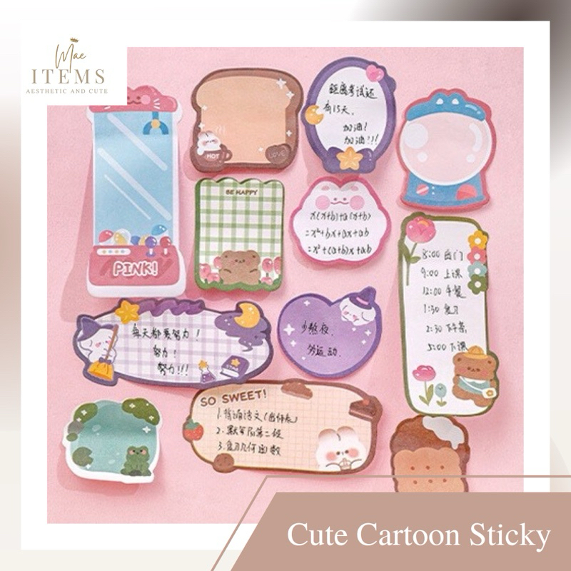 Jual Sticky Note 3 In 1 Lucu Stocky Note Kawai | Shopee Indonesia