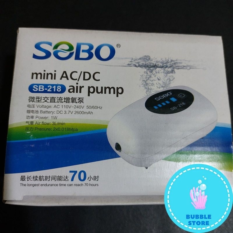 Jual MESIN AERATOR ACDC SOBO SB-218 / SOBO POMPA UDARA AC DC AERATOR ...