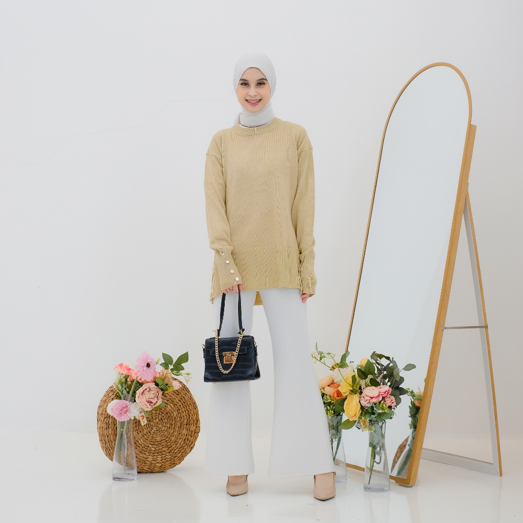 Jual Ahlami-Noura Corptop Rajut Premium Oversize | Shopee Indonesia