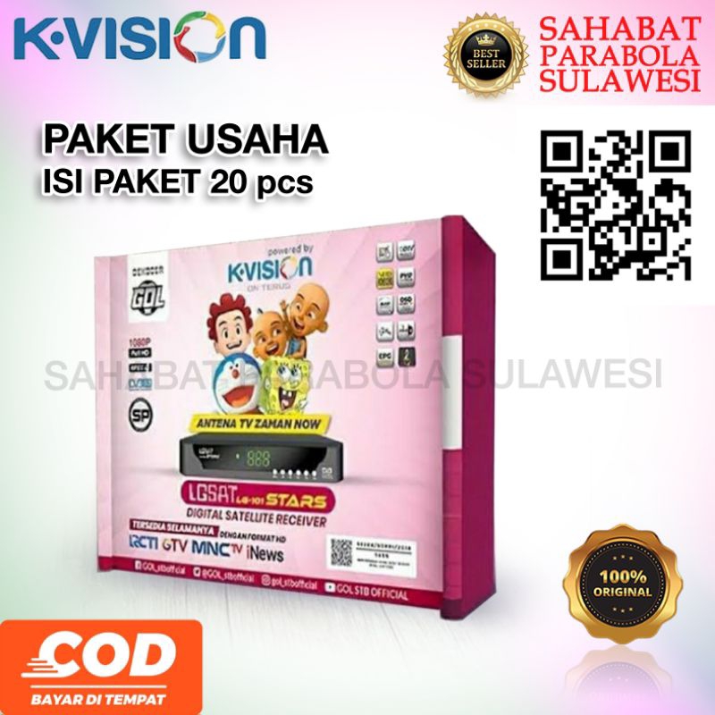 Jual PAKET USAHA RECEIVER K-VISION LGSAT ISI 20 ORI | Shopee Indonesia