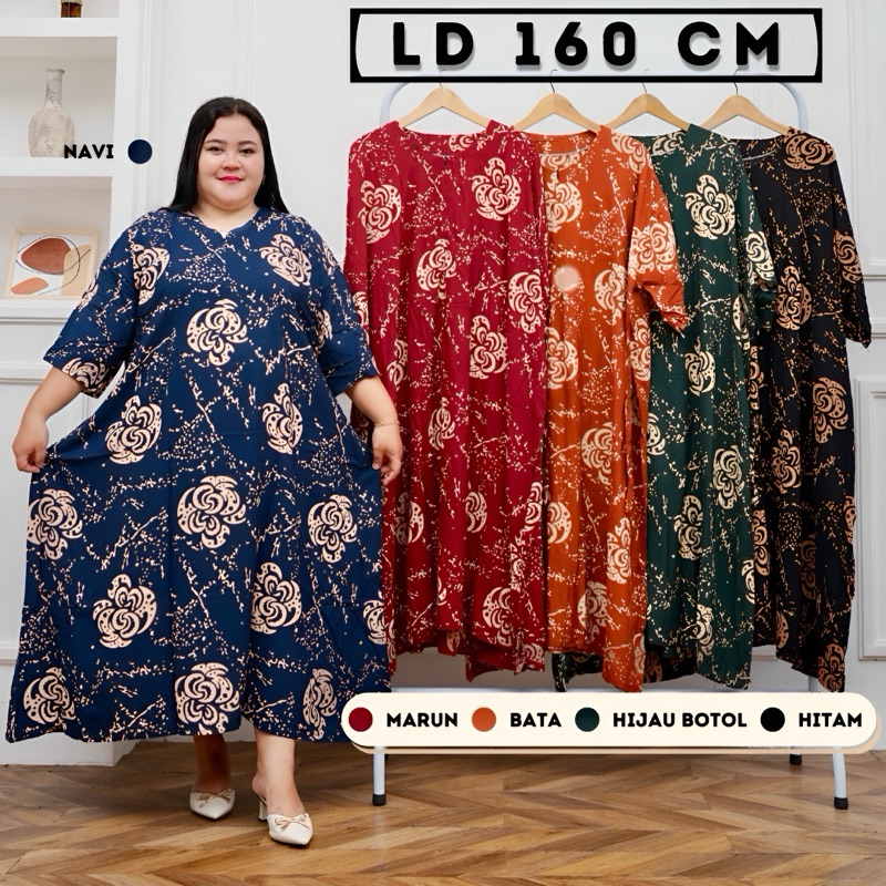 Jual Daster jumbo LD 160 Sekdress Lengan 3/4 Full Motif | Daster Arab ...