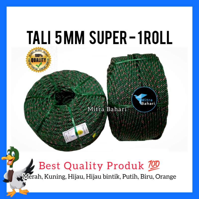 Jual TALI 5MM 1 ROLL RODA IKAN | TALI TAMBANG 5MM | TAMPAR 5MM | TALI IKAT TERPAL | TALI JEMURAN ...
