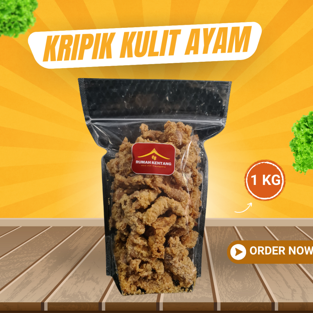 Jual kulit ayam krispi kulit ayam original kulit ayam crispy kerupuk ...