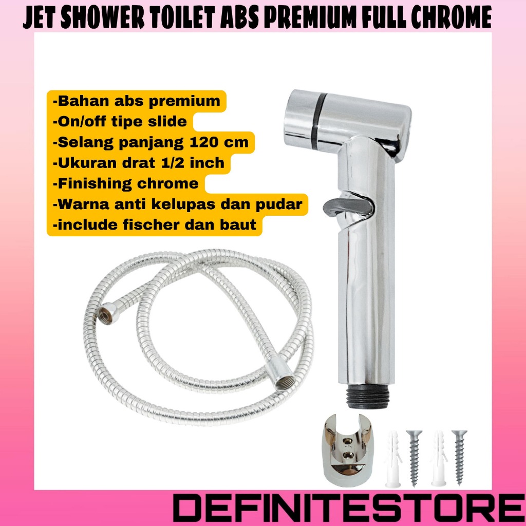 Jual Jet Shower Closet Bidet Toilet Jet Shower Washer Tanpa Pencet ABS ...