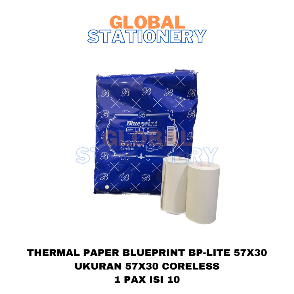 Jual Kertas Thermal Blueprint BP-Lite BP Lite 57 x 30 57x30 isi 10 Roll ...