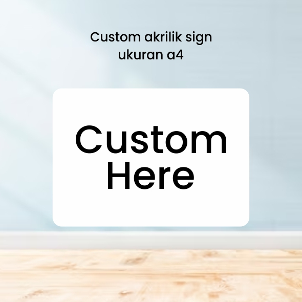 Jual Akrilik sign / papan akrilik ukuran a4 custom | Shopee Indonesia