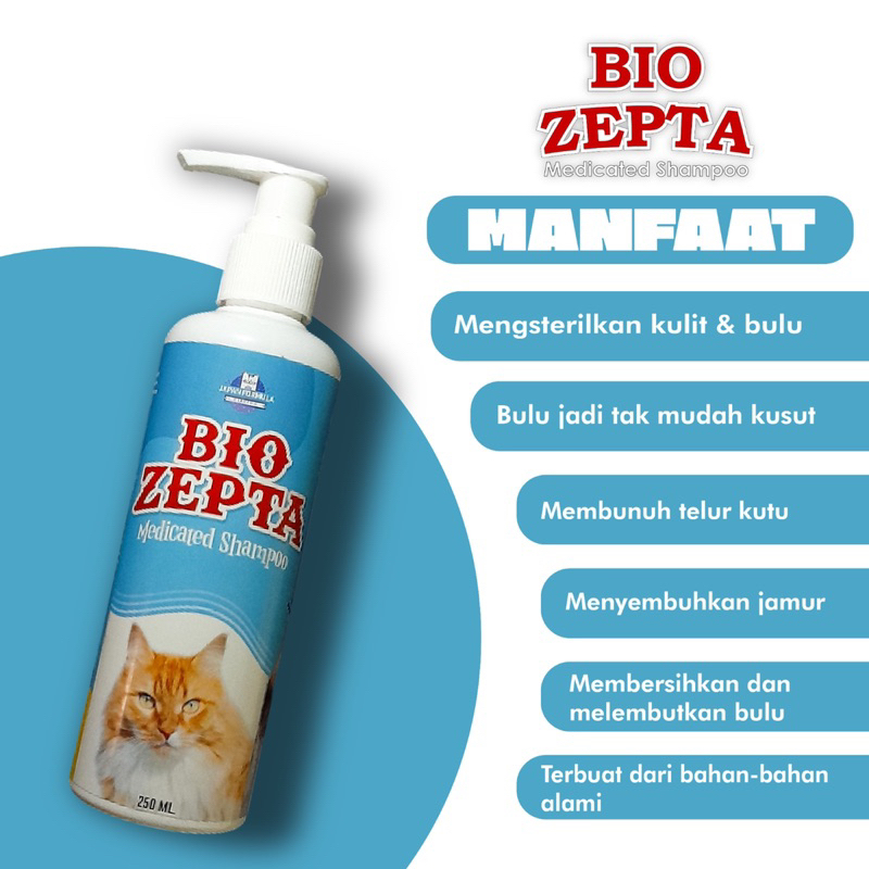Jual Bio Zepta Medicated Shampoo buat kucing dan Anjing 100&250ml ...