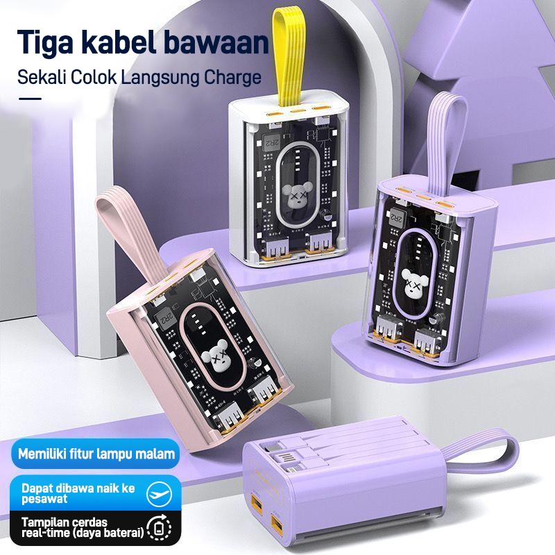 Jual Power bank 25000mAh mini yang nyaman, power bank transparan ...