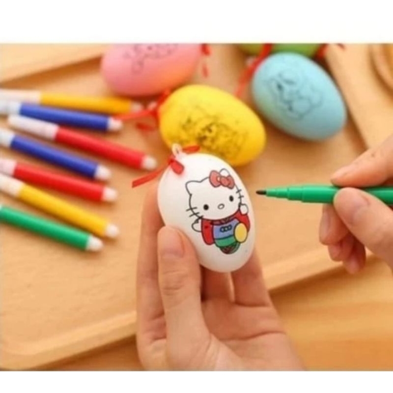 Jual mainan anak mewarnai telur paskah DIY coloring egg painting ...