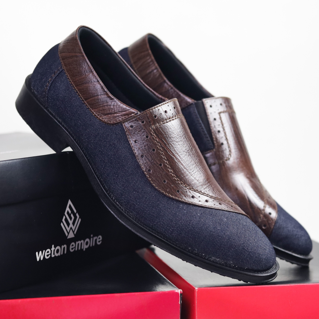 Jual SEPATU Pantofel Pria Casual Semi Formal Slip On Bahan Kulit cocok ...