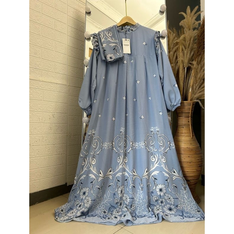 Jual Gamis Muslim Set Hijab Ceruty/Dress Set Hijab segiempat bahan ceruty babydol | Shopee Indonesia