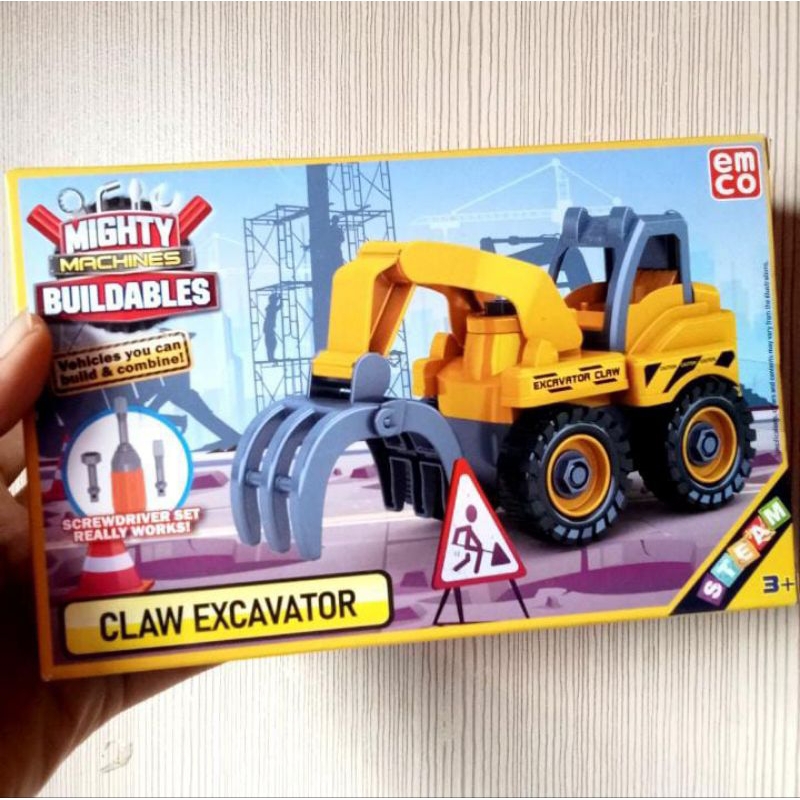 Jual MIGHTY MACHINES BUILDABLES EMCO CLAW EXCAVATOR Mainan Truk Bongkar ...