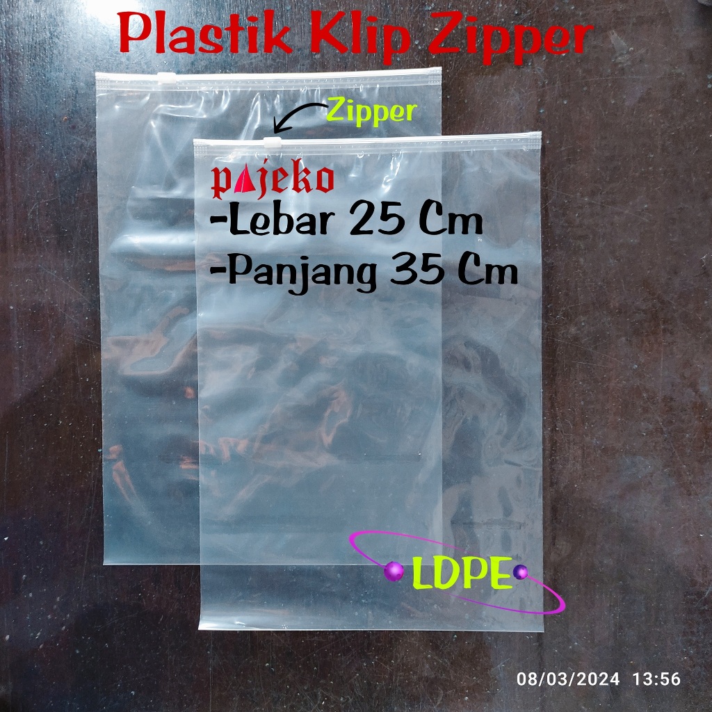 Jual Plastik Ziplock 25 X 35 Cm , Plastik Klip Zipper 25 x 35 Cm ...