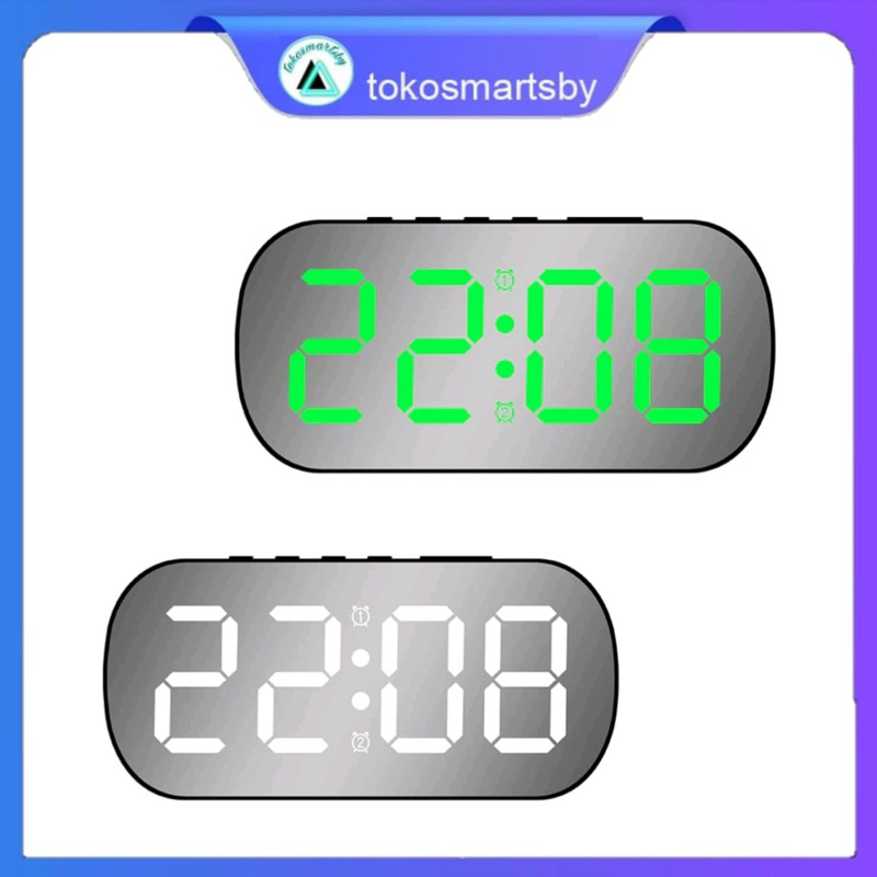 Jual JAM LED MIRROR DISPLAY/ JAM DIGITAL CLOCK ALARM ADA WARNA PUTIH ...