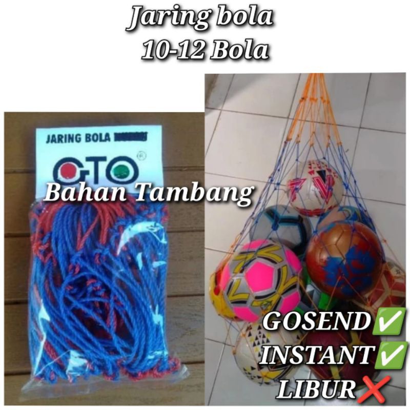 Jual Jaring bola kapasitas 10-12 bola GTO Keranjang Bola tebal 2mm ...
