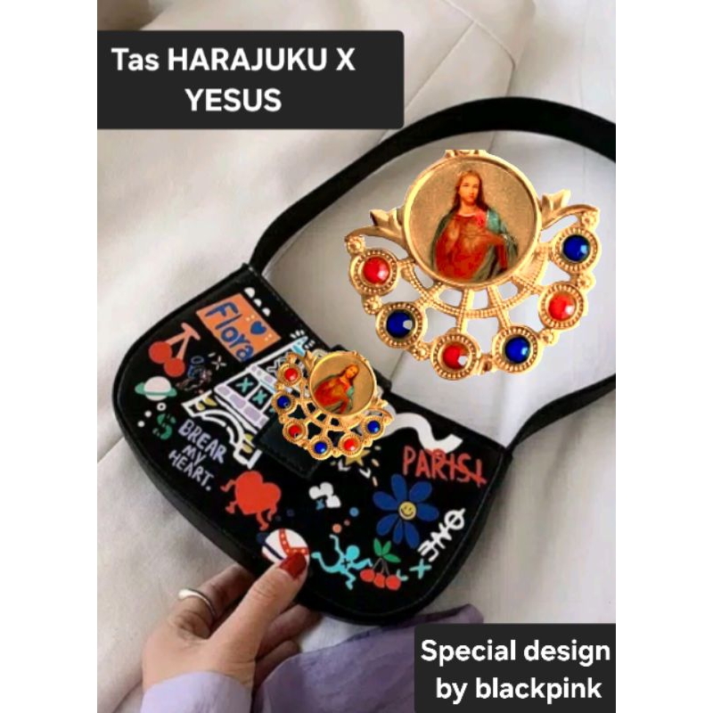 Jual tas cewek/shoulder bag cewek/tas Yesus/tas harajuku Yesus/tas ...