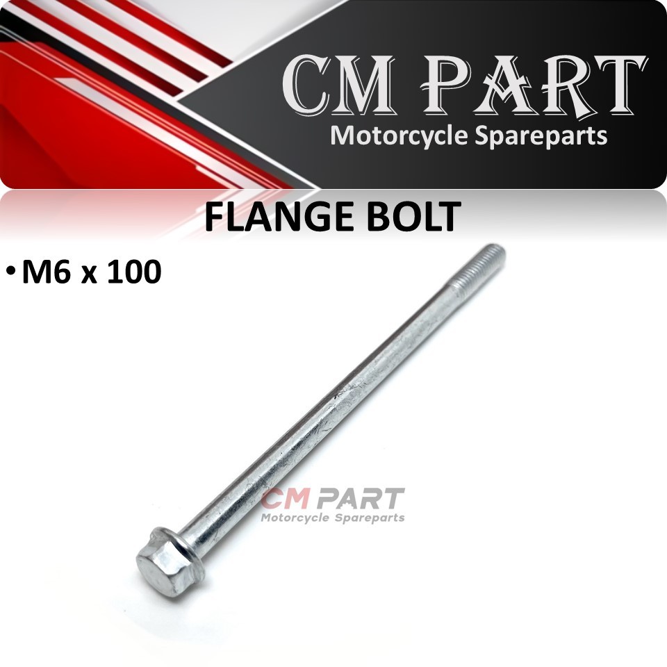 Jual Baut Flange Bolt M6 6x100 M6x100 Kunci 8 Baut Blok Mesin CVT ...