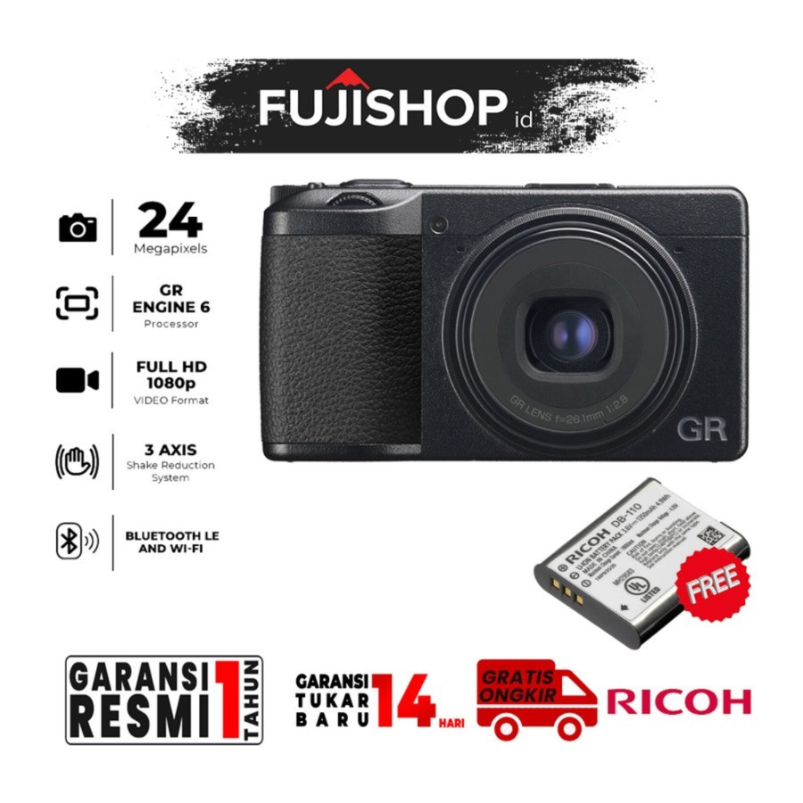 Jual Ricoh GR IIIx Ricoh GR III X Ricoh GR 3 X Kamera Pocket Garansi ...