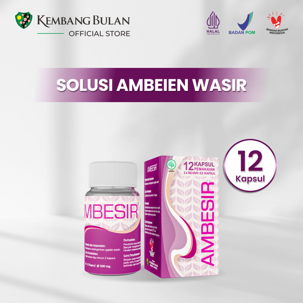 Jual Kembang Bulan Ambesir isi 12 kapsul - Obat Herbal Daun Ungu Wasir ...