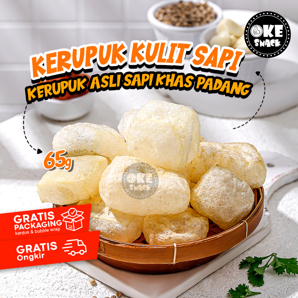 Jual Kerupuk Kulit Sapi Padang 65g | Shopee Indonesia