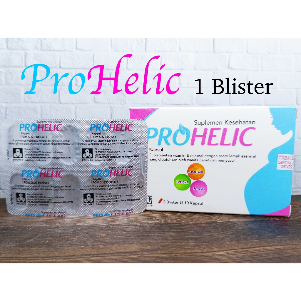 Jual PROHELIC 1 Blister isi 10 Kapsul Suplemen Ibu Hamil & Menyusui ...