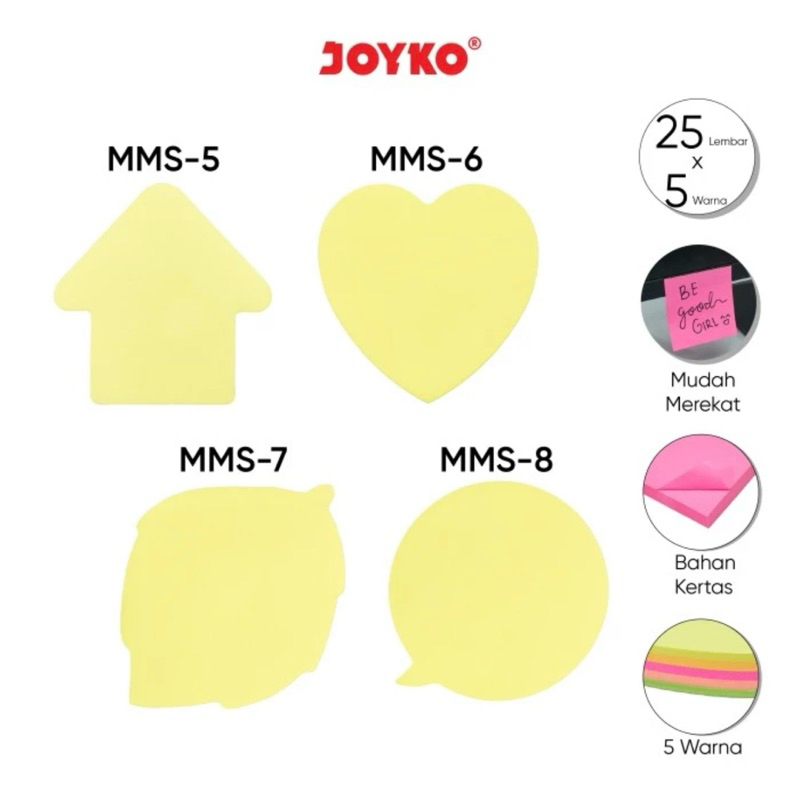 Jual 125 Lembar - Memo Stick Panah Hati Pesan Sticky Note Kertas Memo ...