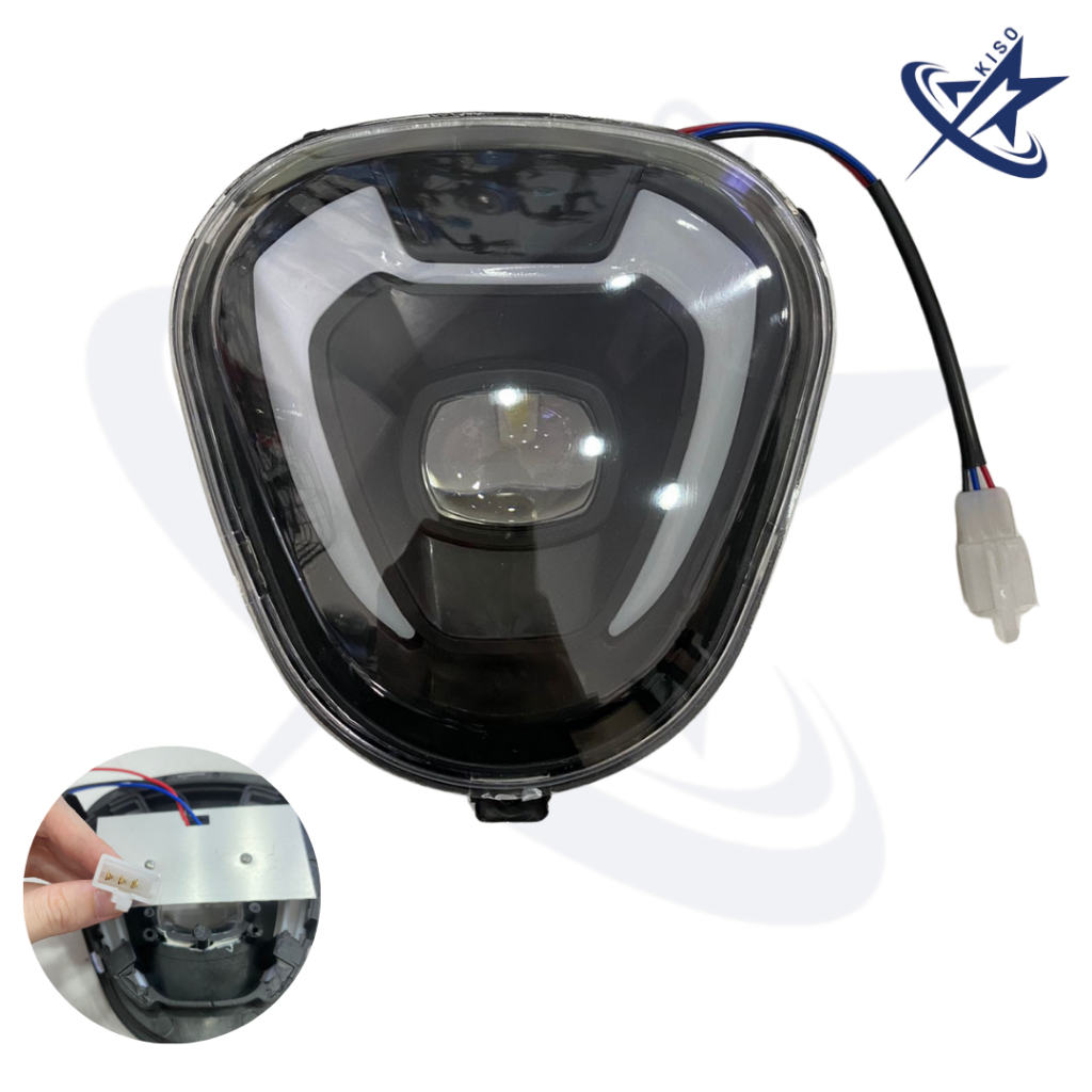 Jual KISO Lampu Depan Headlamp Front light Kaca Sepeda Listrik | Shopee ...