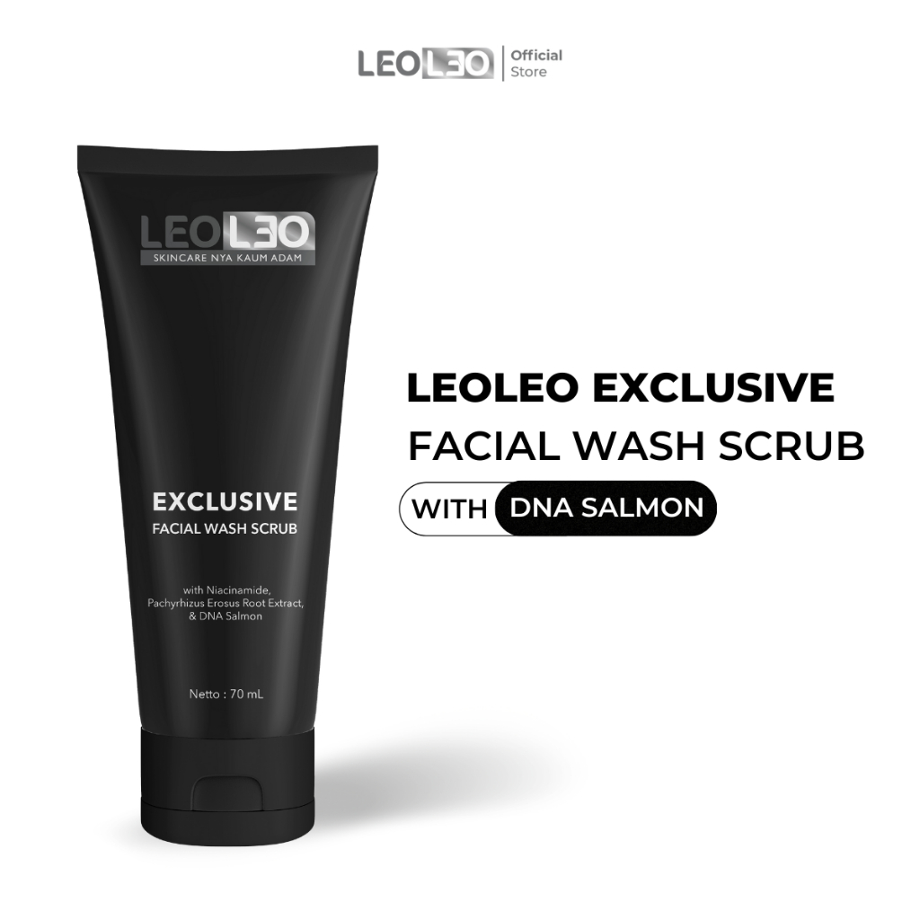 Jual LEOLEO Exclusive Facial Wash Scrub With DNA Salmon Sabun Cuci Muka ...