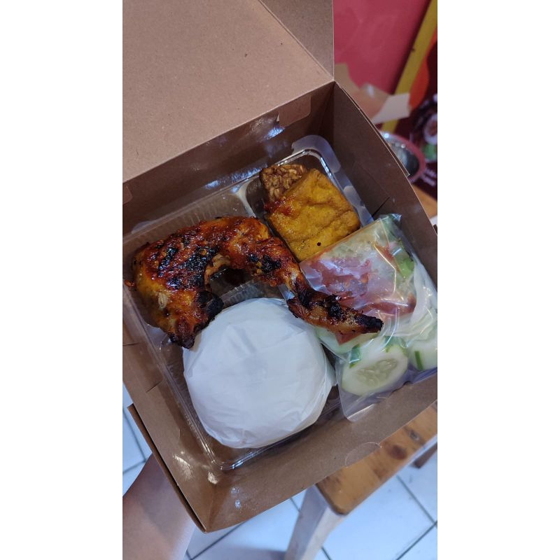 Jual Paket Nasi Box / Nasi Kotak/ Ayam Bakar/ Ayam Penyet Mak Acih | Shopee Indonesia