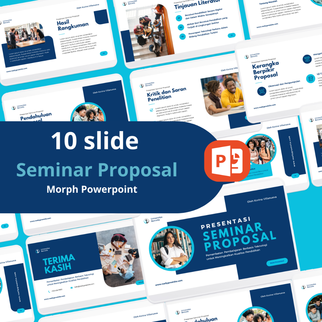 Jual Sempro Powerpoint - Template Power Point Seminar Proposal Profesional | Template PPT Morph ...