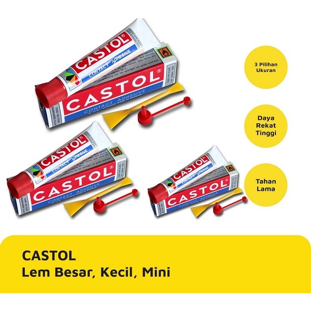 Jual Lem CASTOL MINI 14 cc / Lem Castol Tanggung 21cc / Lem Castol ...