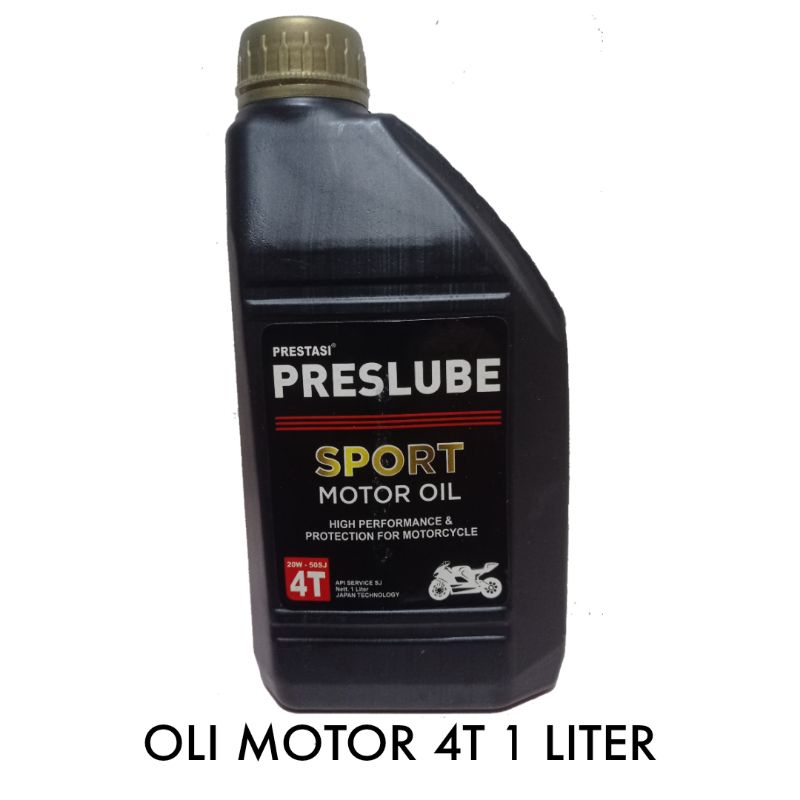 Jual PRESLUBE SPORT MOTOR OIL / OLI MOTOR SPORT 1 LITER 4T 20W - 50SJ ...