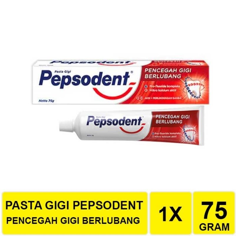 Jual Pepsodent Pasta Gigi 75 Gram Pencegah Gigi Berlubang Free Sikat ...