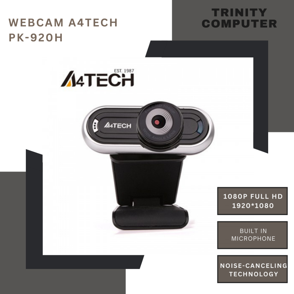 Jual Webcam Full HD A4tech PK-920H 1080P High Quality Res Cam Kantor ...