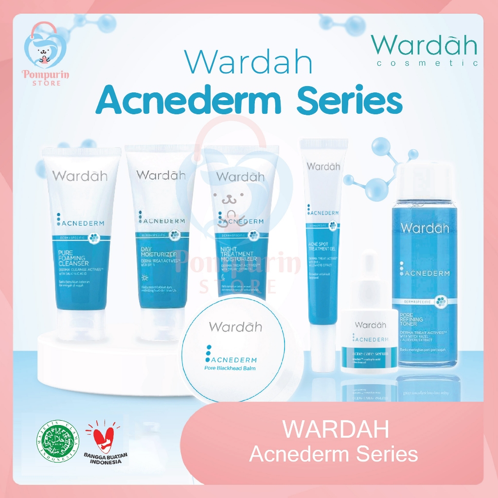 Jual Wardah Acnederm Series - Cleanser, Toner, Day Night Cream, Acne ...