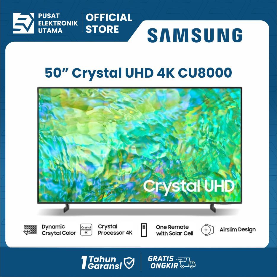 Jual Samsung Smart TV 50 inch 50CU8000 Crystal UHD 4K UA50CU8000 50" | Shopee Indonesia