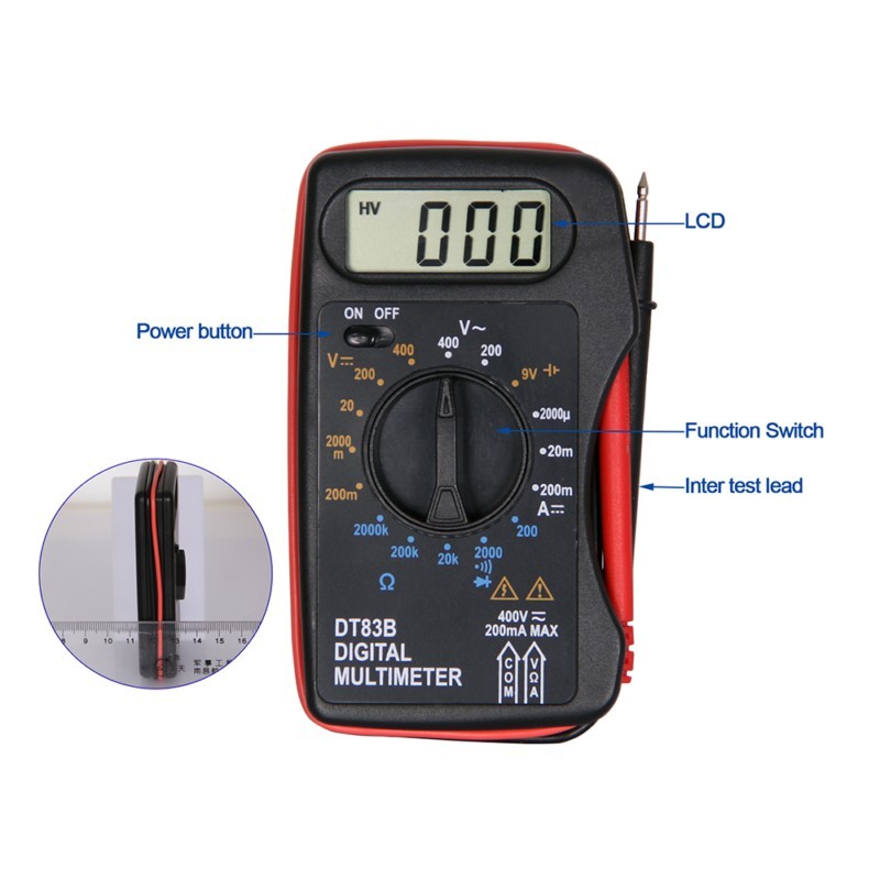 Jual Multimeter Digital Pocket Size Digital Multimeter AC/DC Voltage ...