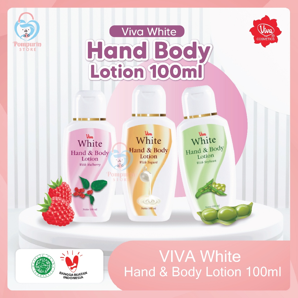 Jual VIVA White Hand & Body Lotion 100ml (Soybean/Yoghurt/Mulberry) | Shopee Indonesia