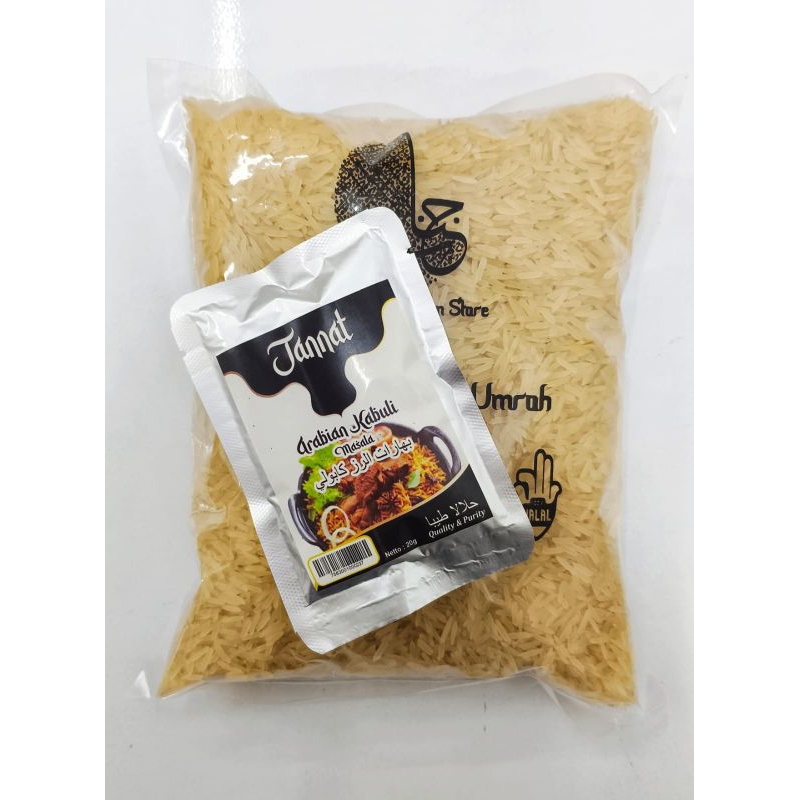Jual NASI KEBULI ARAB BERAS BASMATI 1KILO + BUMBU KEBULI LENGKAP 12-15 ...
