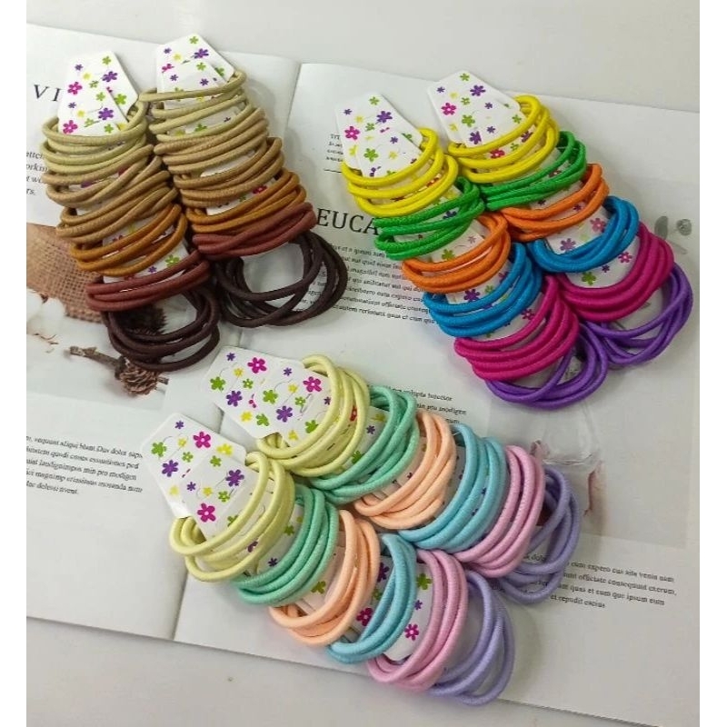 Jual Kuncir rambut car cacing isi 72 pcs ikat rambut | Shopee Indonesia