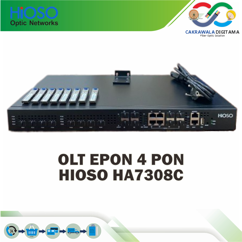 Jual OLT Hioso 8 Pon Epon Tipe HA7308C dengan SFP 7dB/8dB/9dB dan Tanpa ...